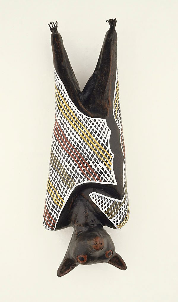 Lin Onus fruit bat sculpture 2 | Bedfordshire Bat Group